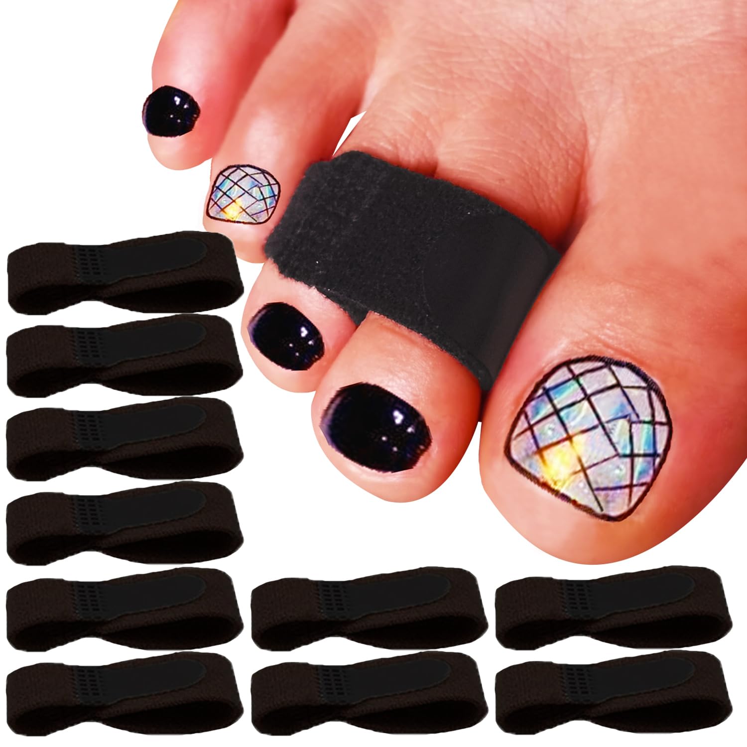 Amazon.com: Skeerthy 12 Pack Broken Toe Wrap Fabric Hammer Toe ...