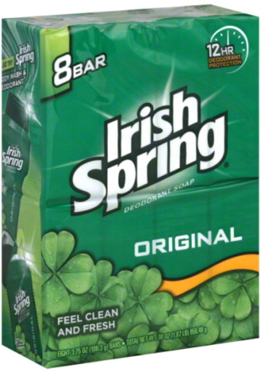 Amazon.com : Irish Spring Deodorant Bar Soap Original, 3.75 oz bars, 8 ...