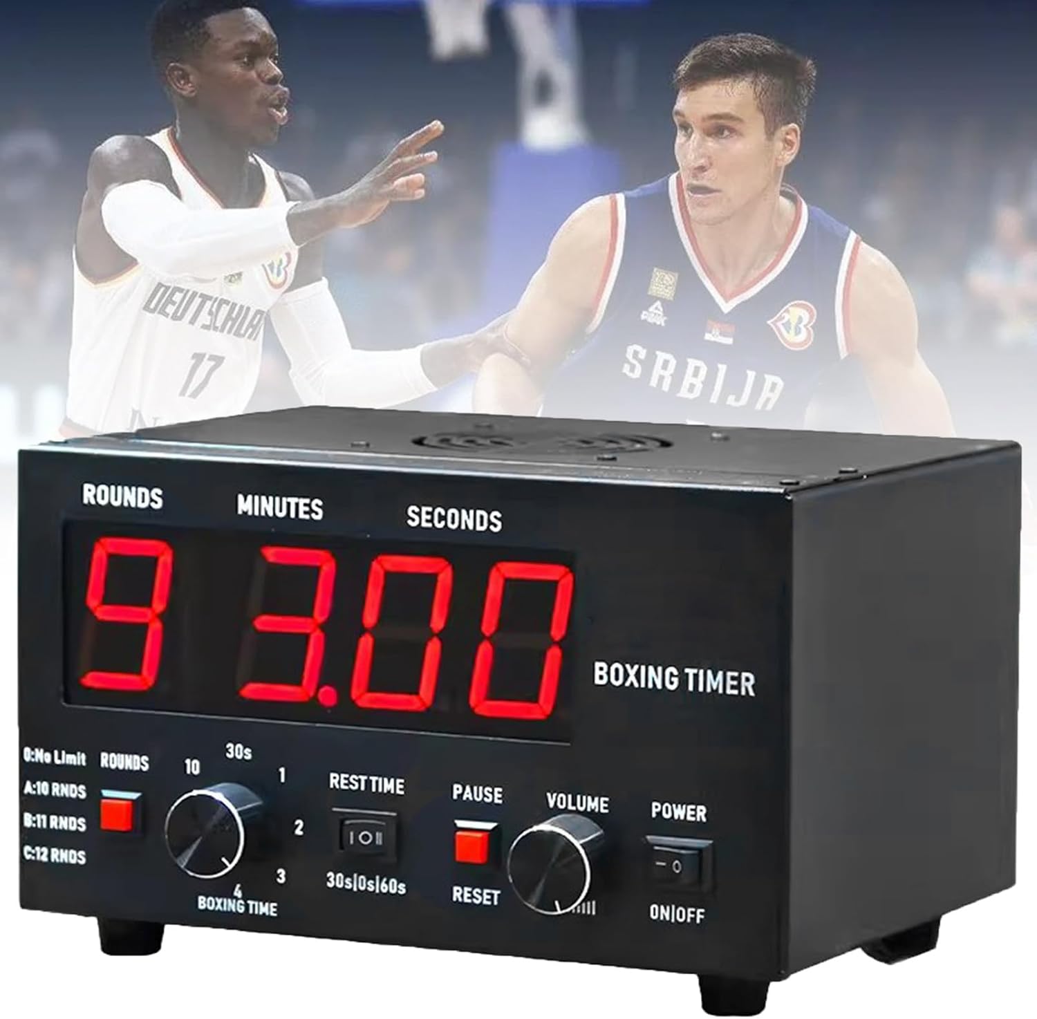 HNBYLMM Classic Boxing Interval Timer, Gym Timer with LED Display ...