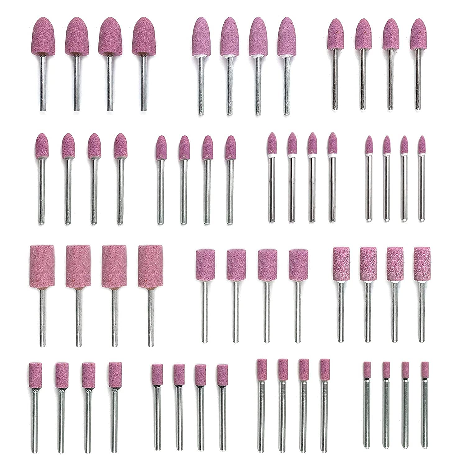 Amazon.com: 56 Pcs 1/8 Shank Abrasive Mounted Stone Rotary Tool ...
