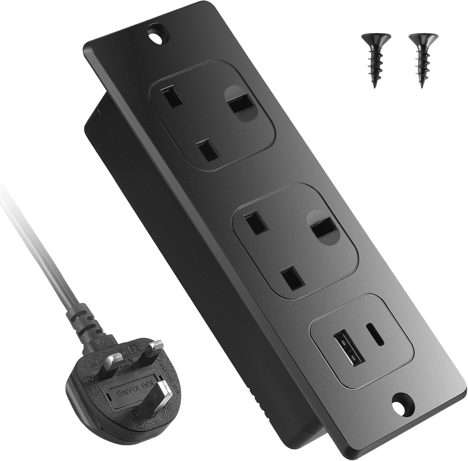 Recessed Desk Power Socket with USB C PD 20W, Built-in Power Outlet ...