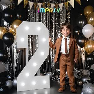Amazon.com: imprsv Marquee Numbers 2nd-Birthday Decorations: Large 4ft ...