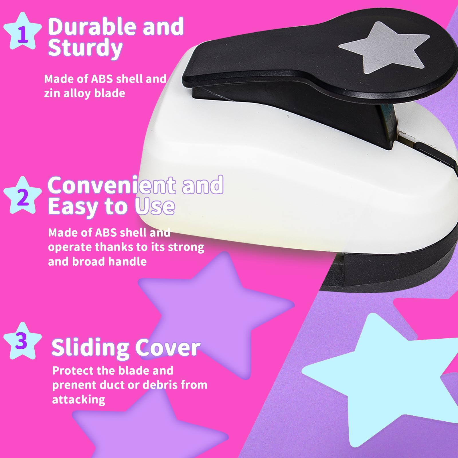 Snapklik.com : Craft Holes Punch, 2 Inch Star Shape Paper Punchs ...