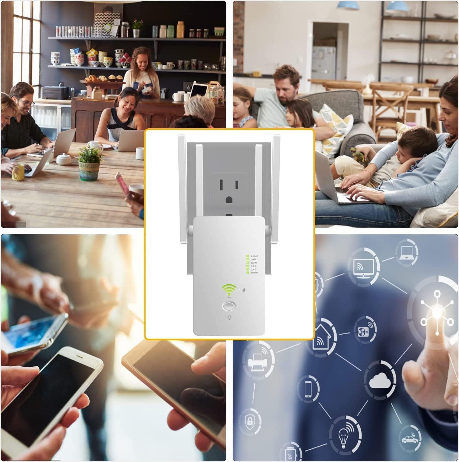 Snapklik.com : 2023 WiFi Extender, WiFi Extenders Signal Booster For Home Covers Up To 8000 Sq ...