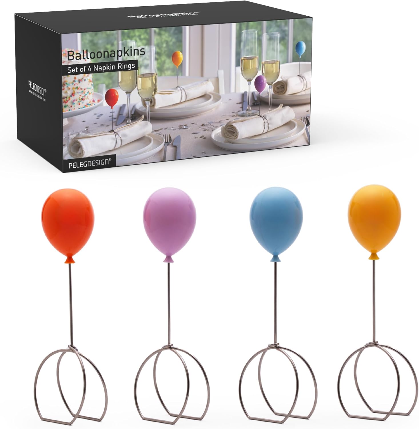 Amazon.com: Peleg Design Balloonapkins Napkin Rings – Perfect for ...