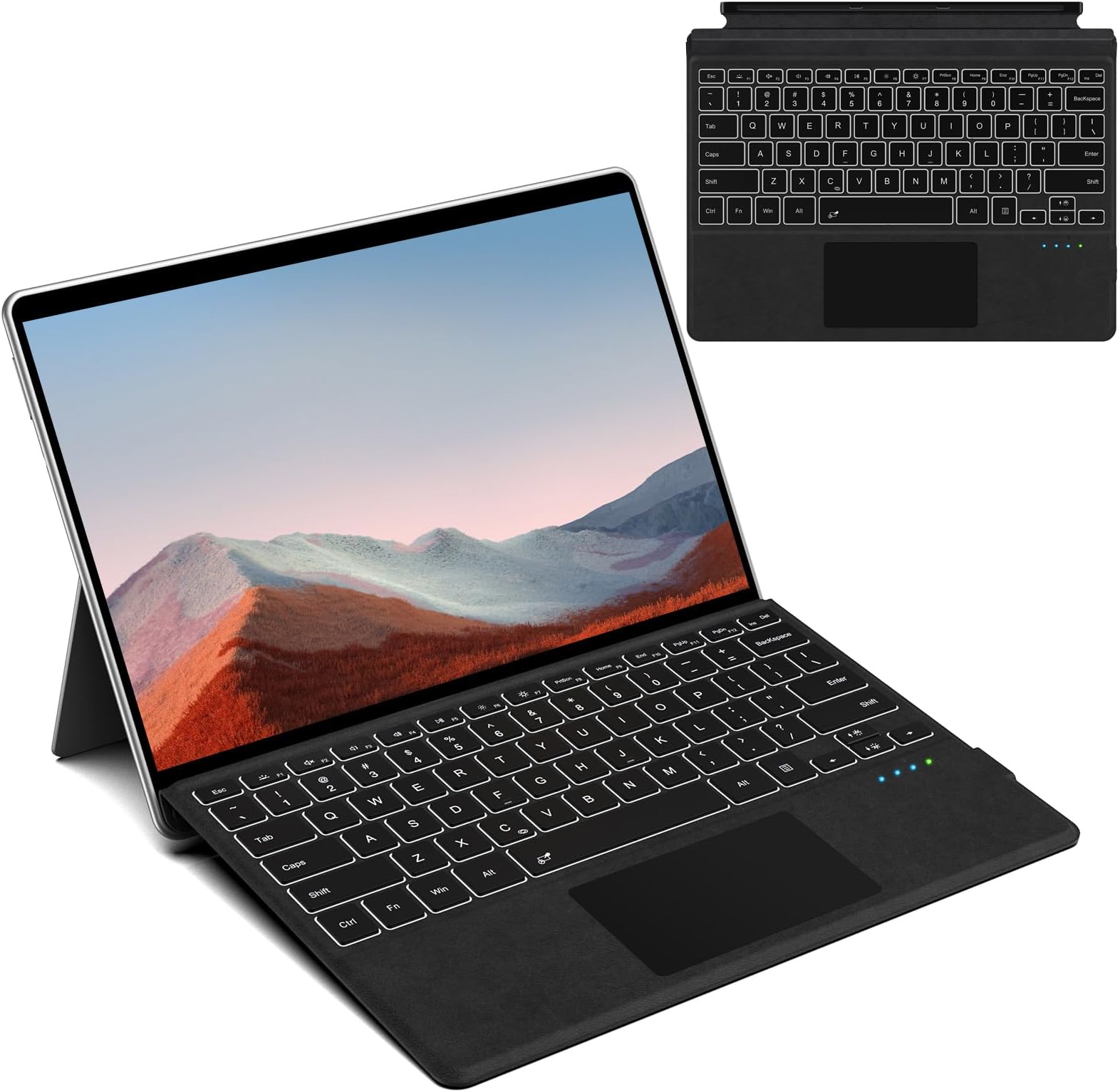 Amazon.com: Seteesamvo Surface Keyboard for Surface Pro 7+/7/6/5/4/3 ...