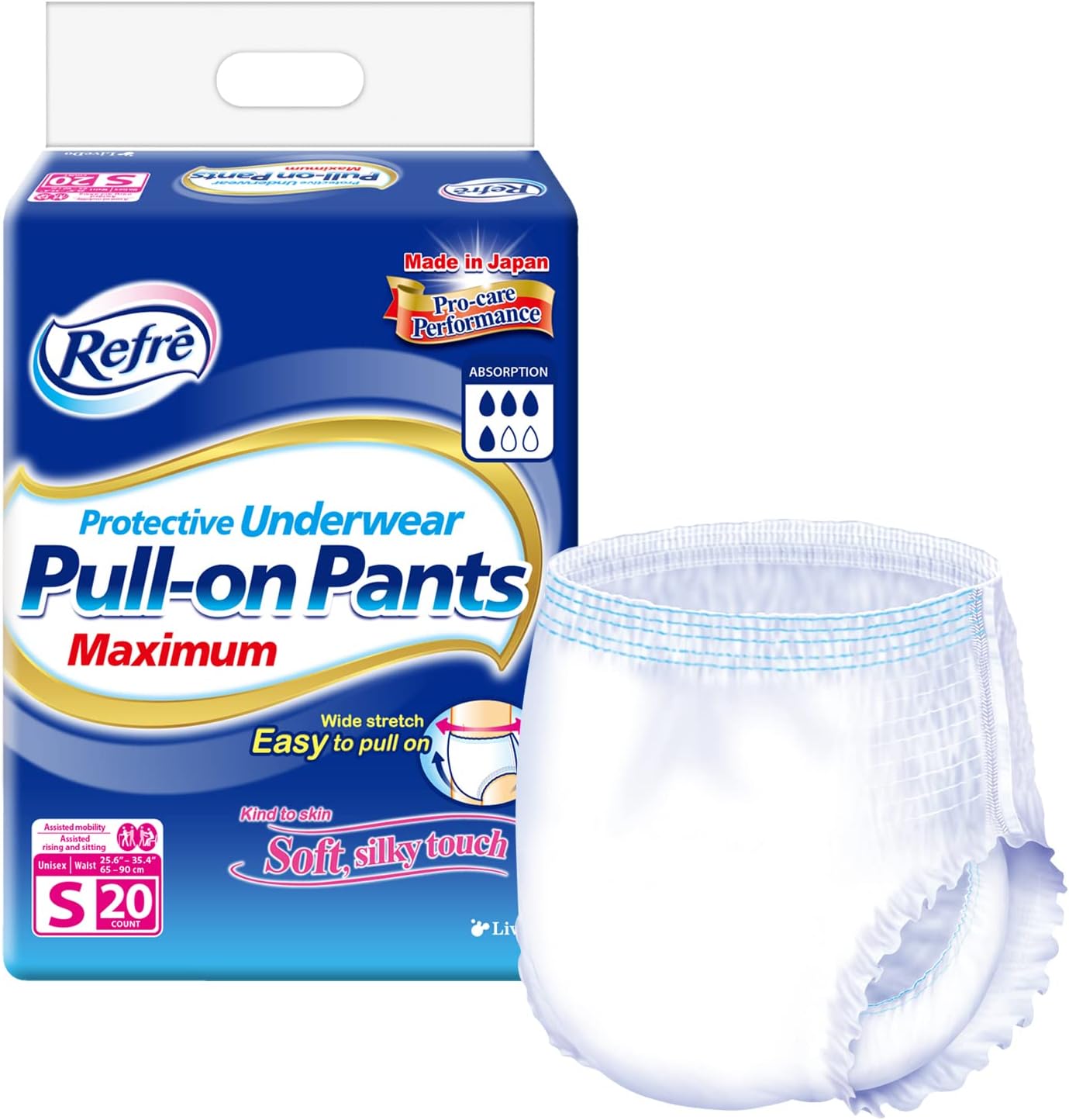 Amazon.com: Refré Pull-On Pants Maximum - Unisex Protective Underwear ...