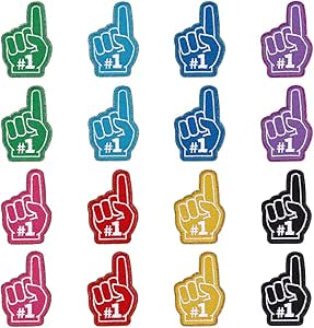 Amazon.com: WADORN 16Pcs One Finger Salute Index Finger #1 Patches ...