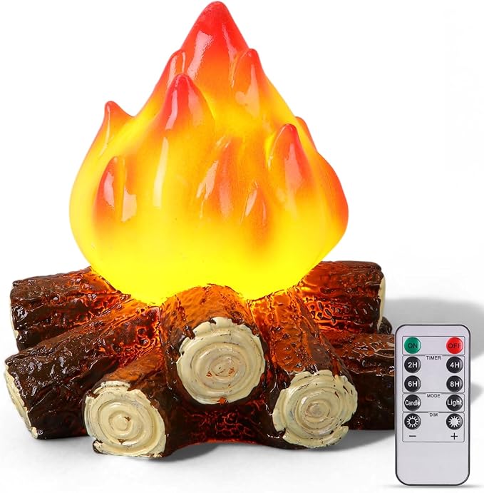 Amazon.com: Retisee 1 Pack Artificial Fake Fire Campfire Night Light ...
