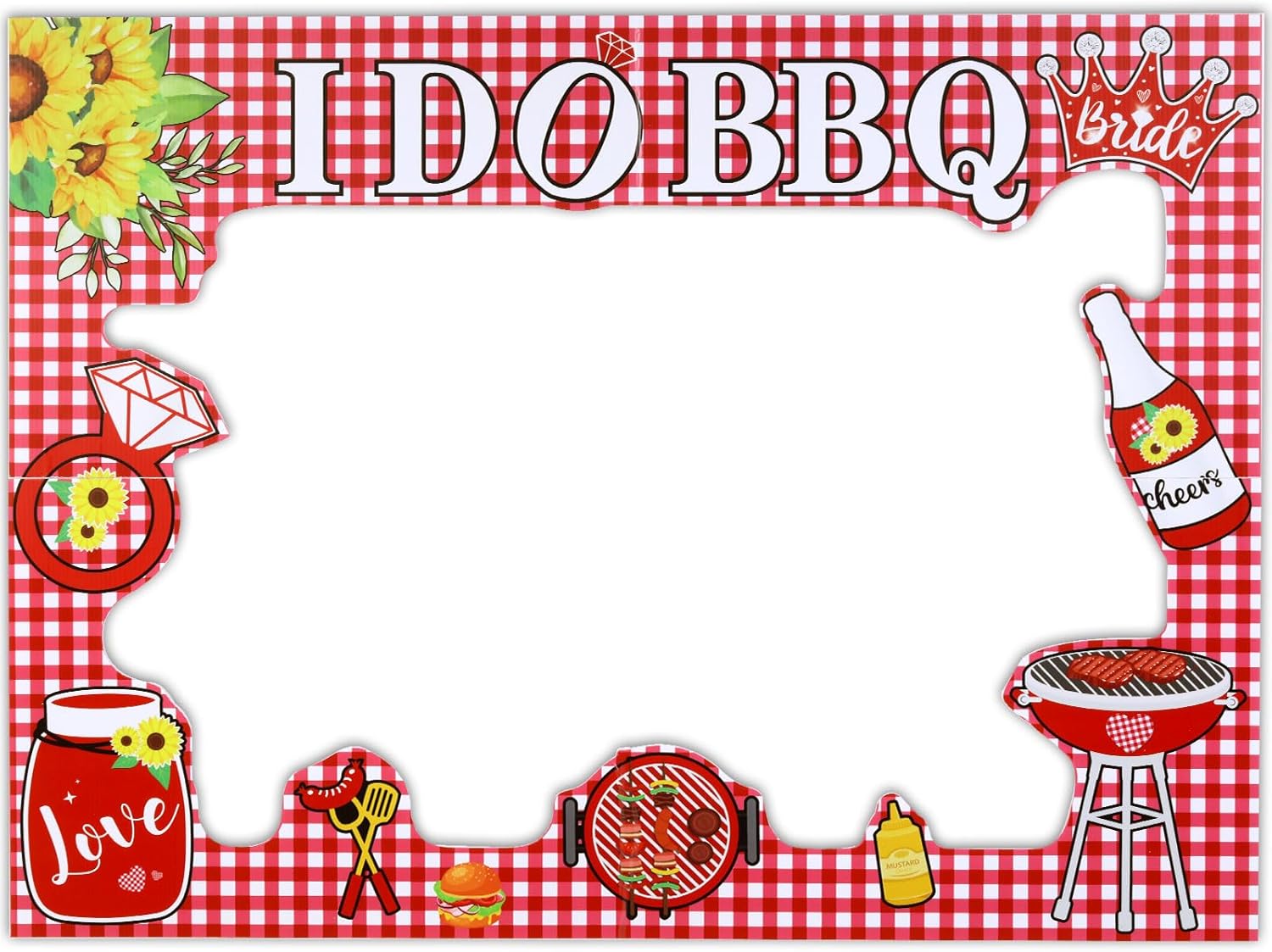 Amazon.com: Jollyboom BBQ Bachelorette Party Decoration, i Do BBQ Photo ...