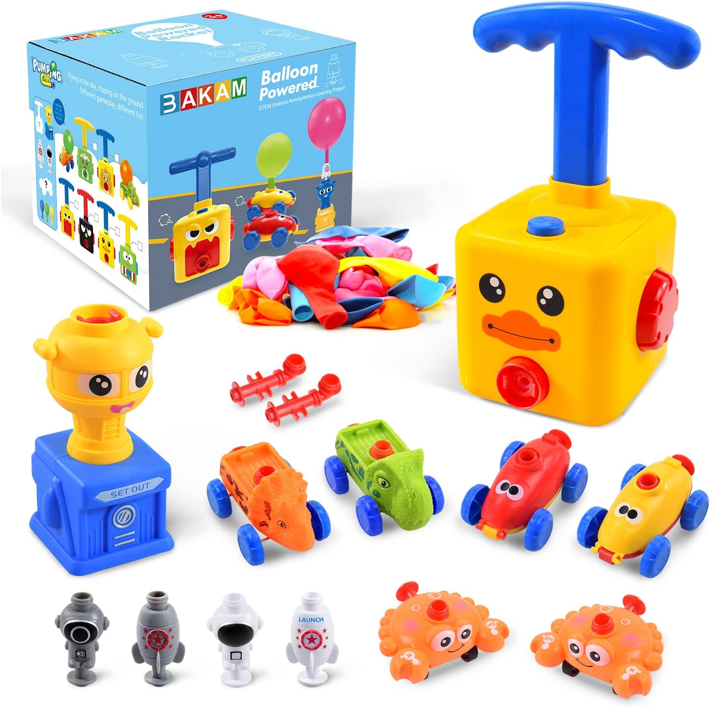 Amazon.com: BAKAM Power Balloon Car Toy for Kids, Balloon Launcher Car ...