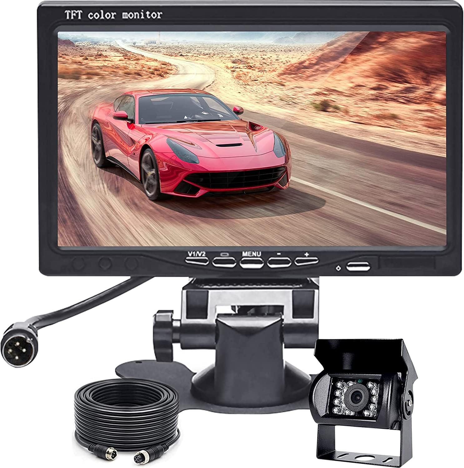 Podofo Caméra de recul avec de Moniteur HD 7'' 10M Câble IP69 ...