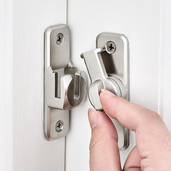 Amazon.com: INIRET Silvery Enhanced Security Flip Latch Lock - Heavy ...