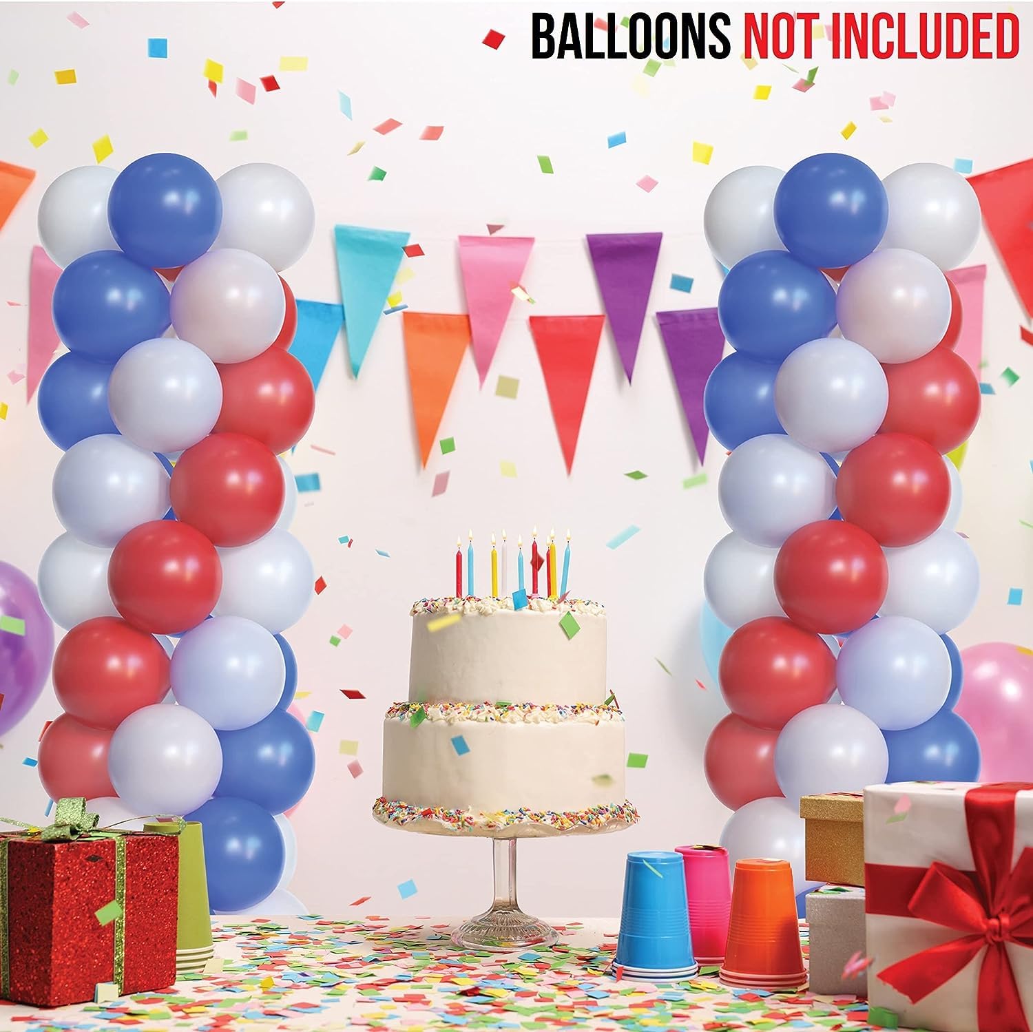 Snapklik.com : Prextex Balloon Arch Kit - 5ft Tall, Set Of 2 Balloon ...