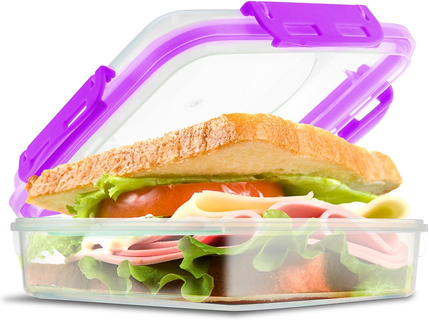 Amazon.com: Tafura Sandwich Containers | Sandwich Box | Lunch ...