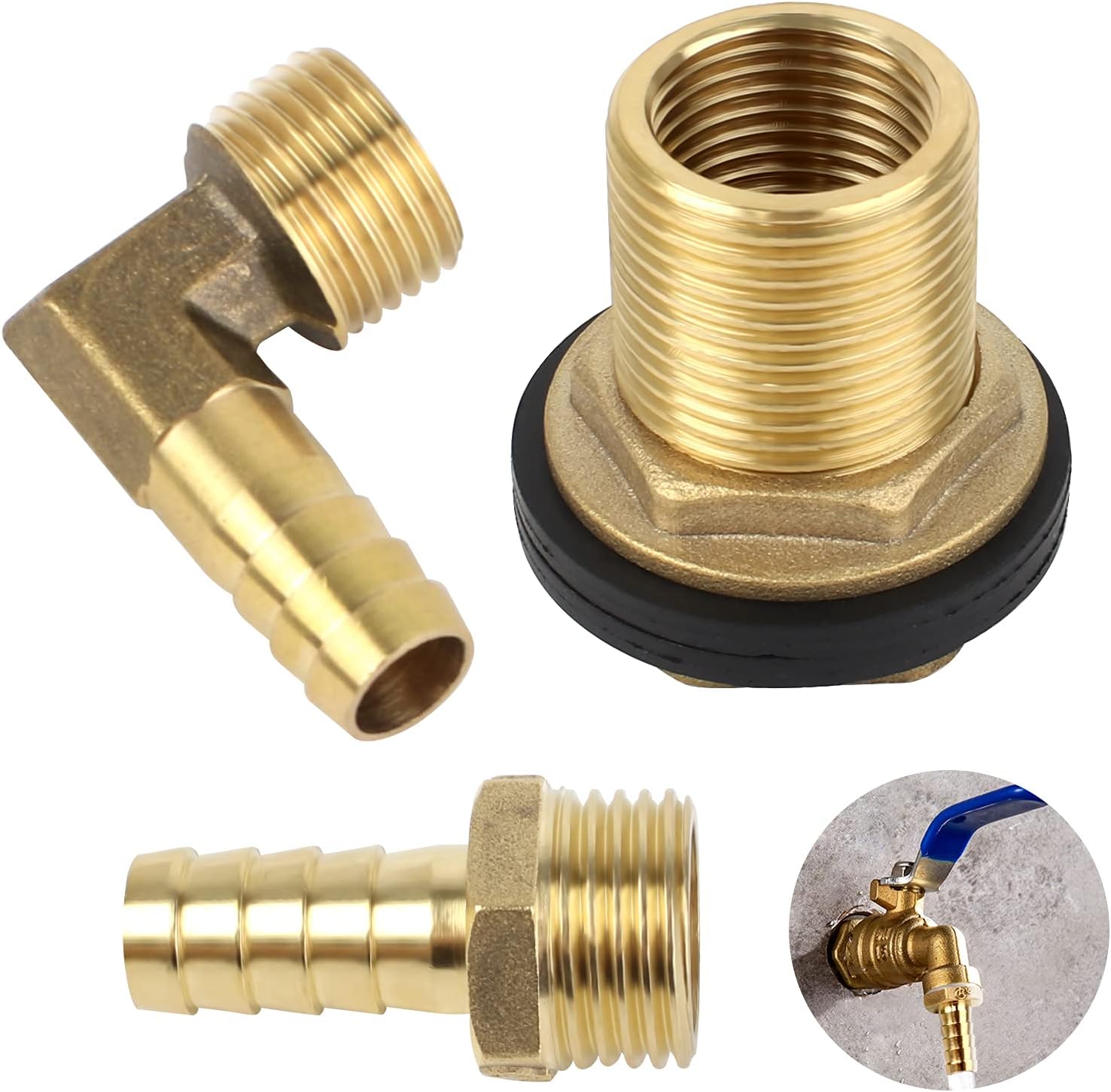 15MM OD TANK CONNECTOR & WASHER - Tank Connectors and Washers (Brass ...