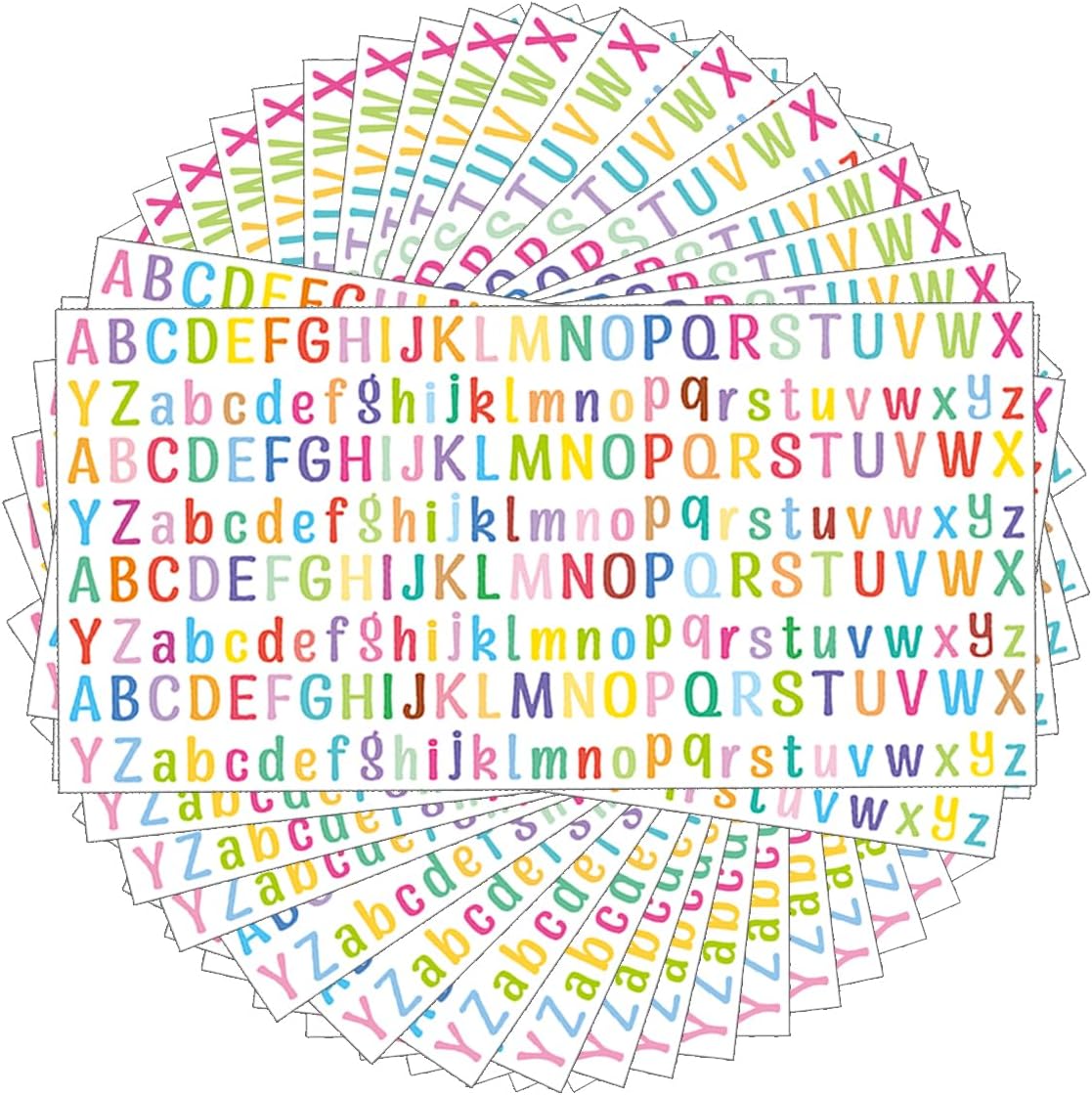 Amazon.com: 4160PCS Letter Stickers 20 Sheets Alphabet Stickers 0.5in ...