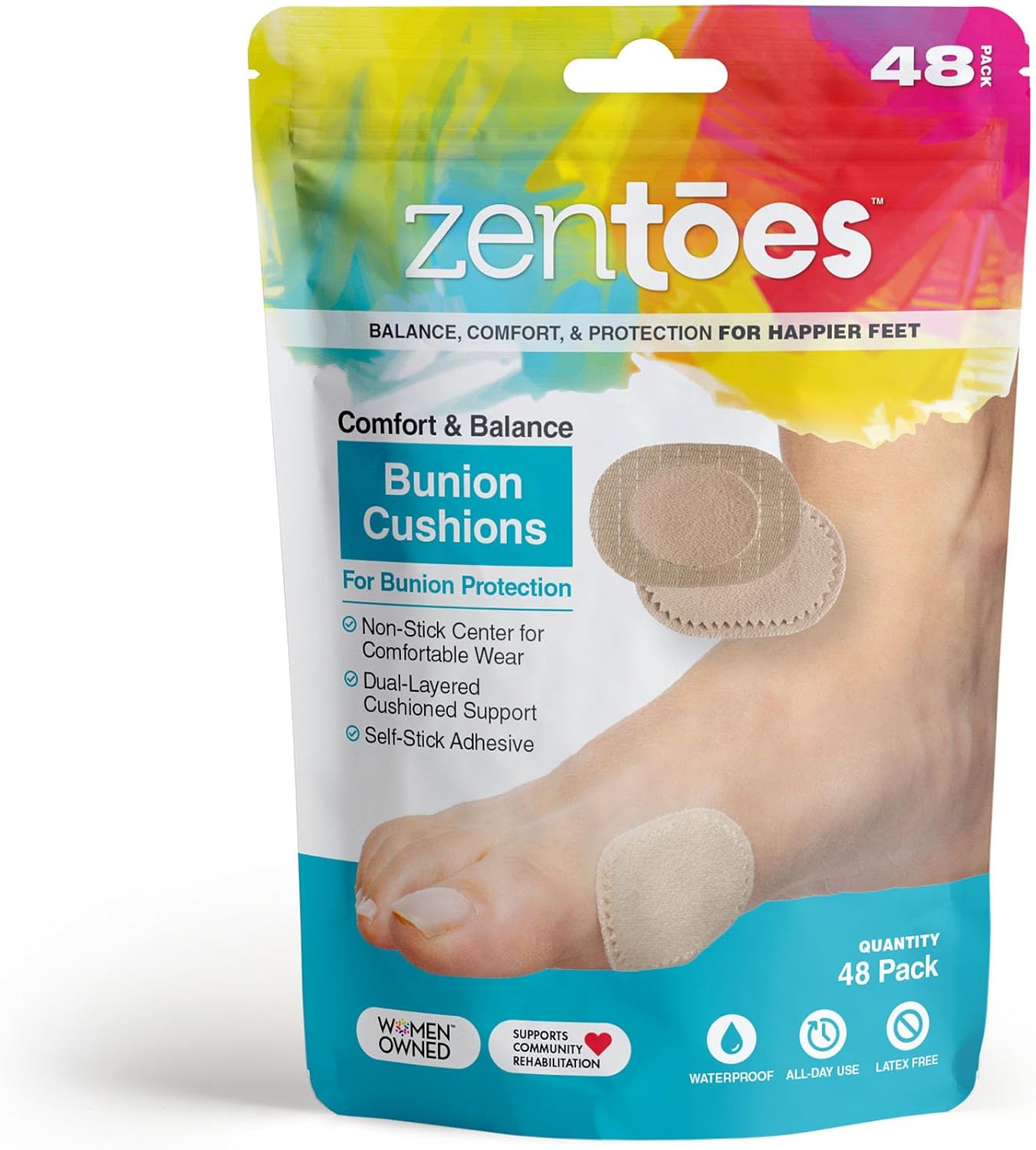 Amazon Zentoes Bunion Pads To Wear With Shoes Waterproof Soft
