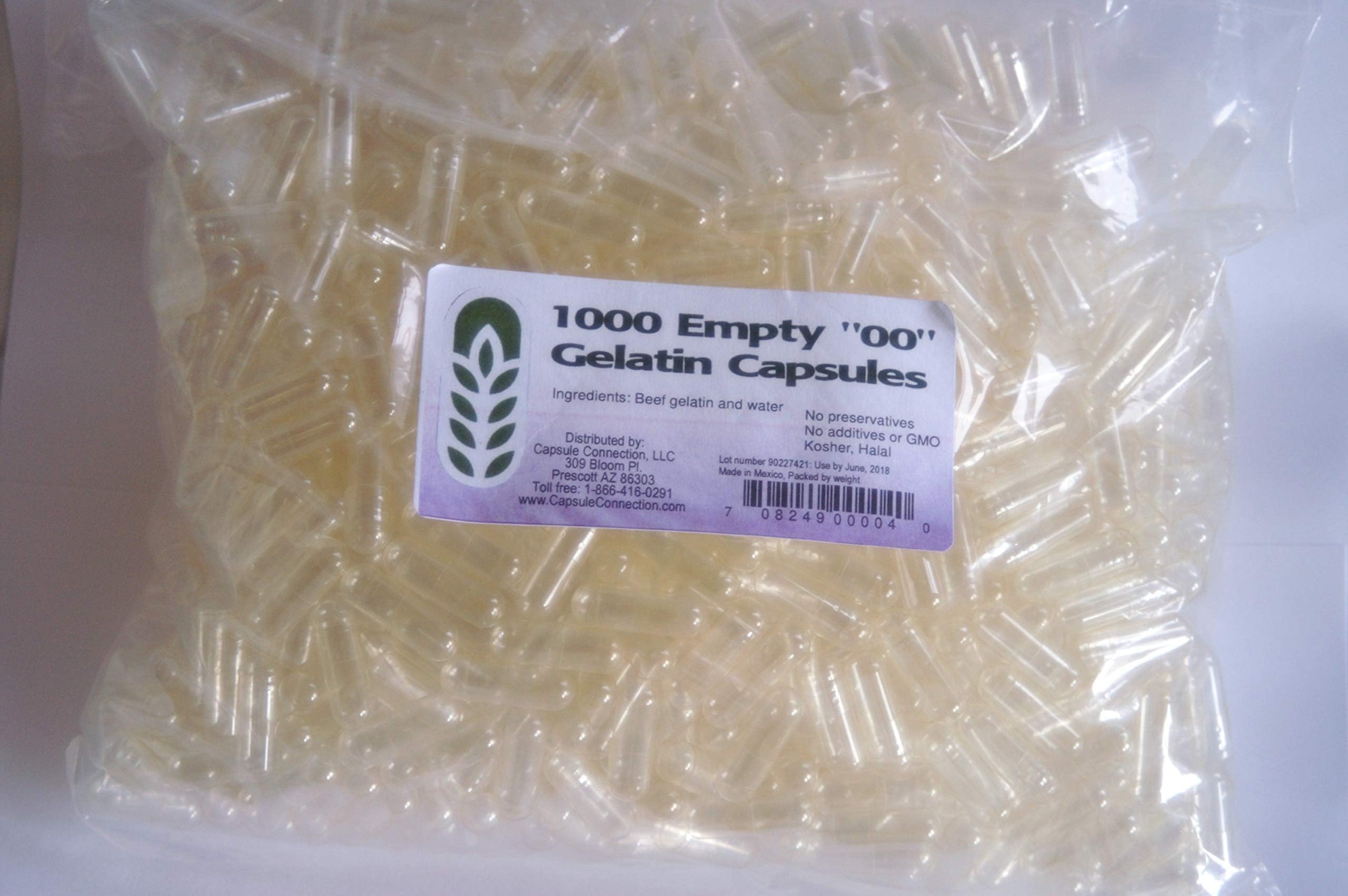 Amazon.com: Capsule Connection 500 Separated Empty Gelatin Capsules, 00 ...