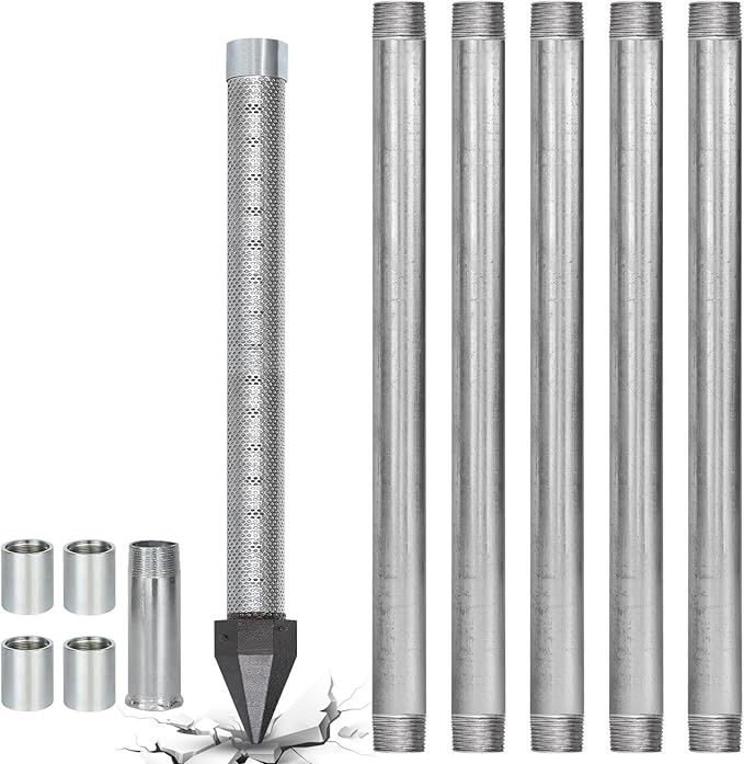Well Drive Point Kit,1-1/4 Stainless Steel Well Point+5Pk 39" 1-1/4 ...