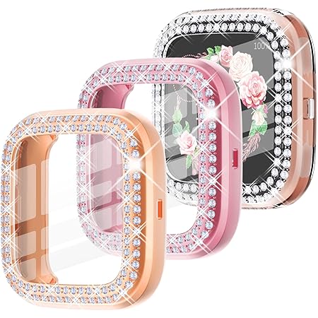 WINGLE 3pack for Fitbit Versa 2 watch Screen Protector Case, Women ...