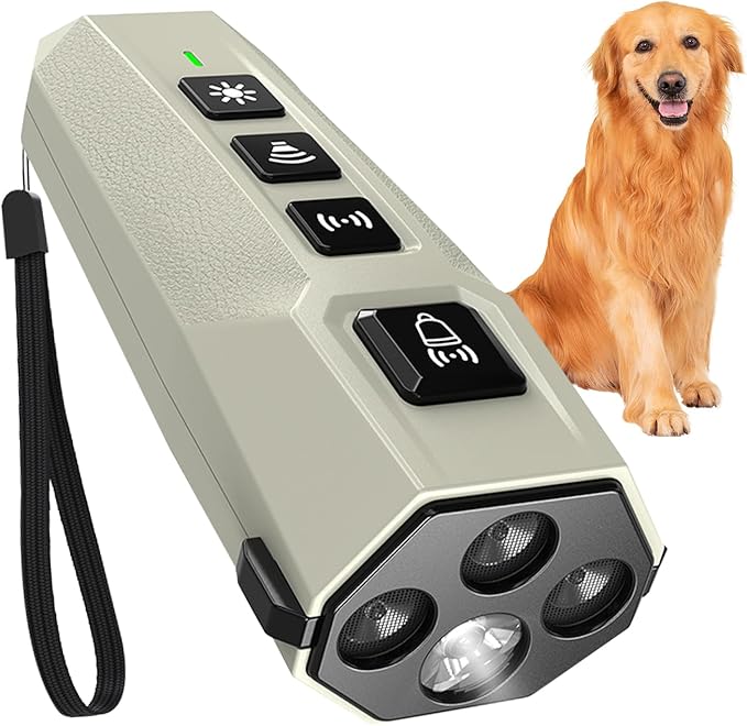 Ahuyentador de Perros con 3 Ultrasónico Sensors + Linterna LED ...