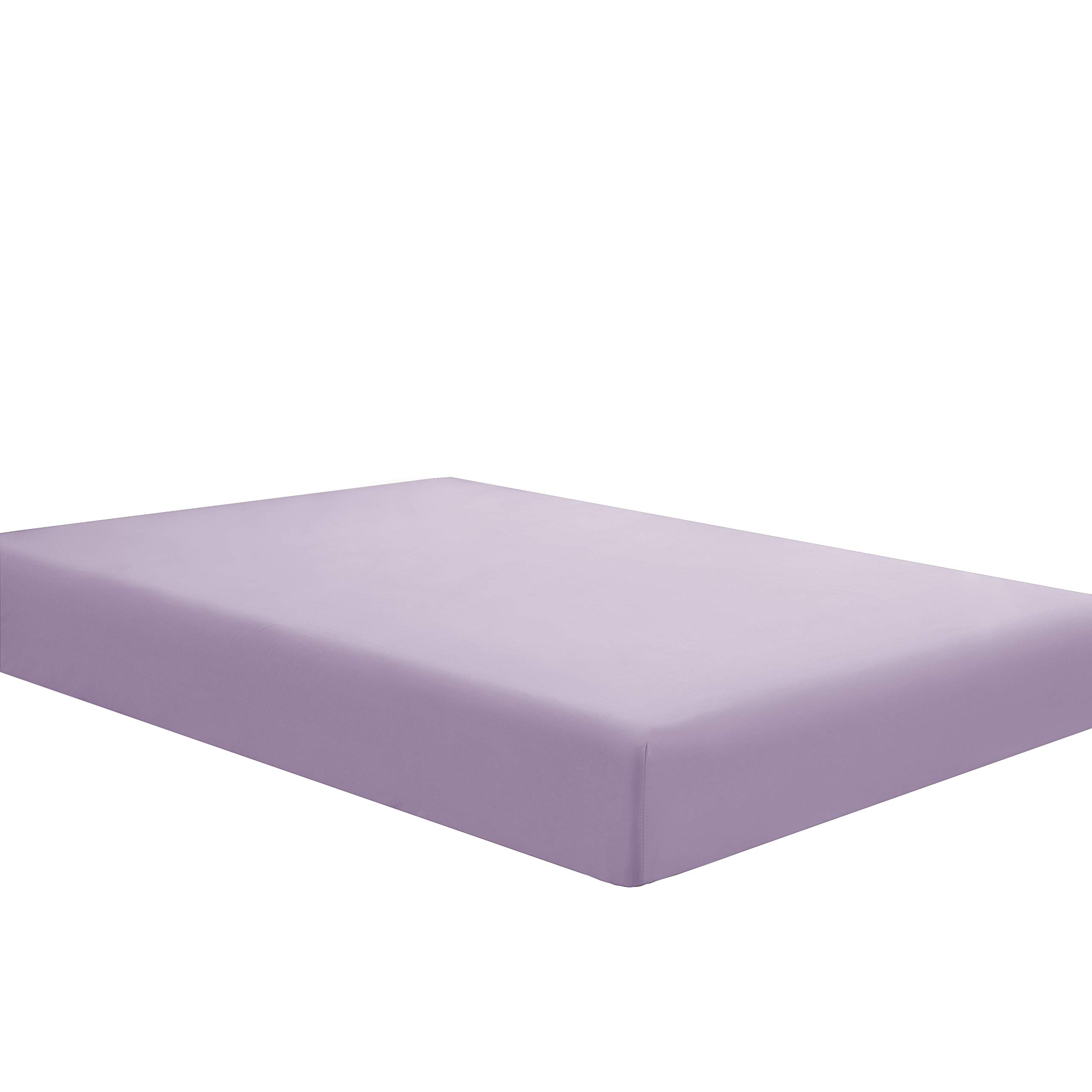 Amazon.com: Sfoothome Twin Lavender Fitted Sheet Only, Wrinkle Free ...