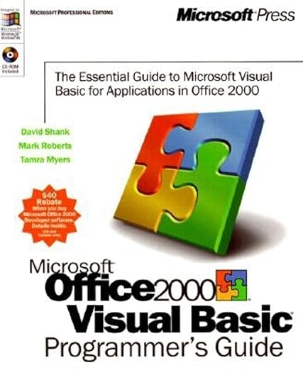 Microsoft Office 2000/Visual Basic: Programmer's Guide (Microsoft Professional Editions): Shank ...
