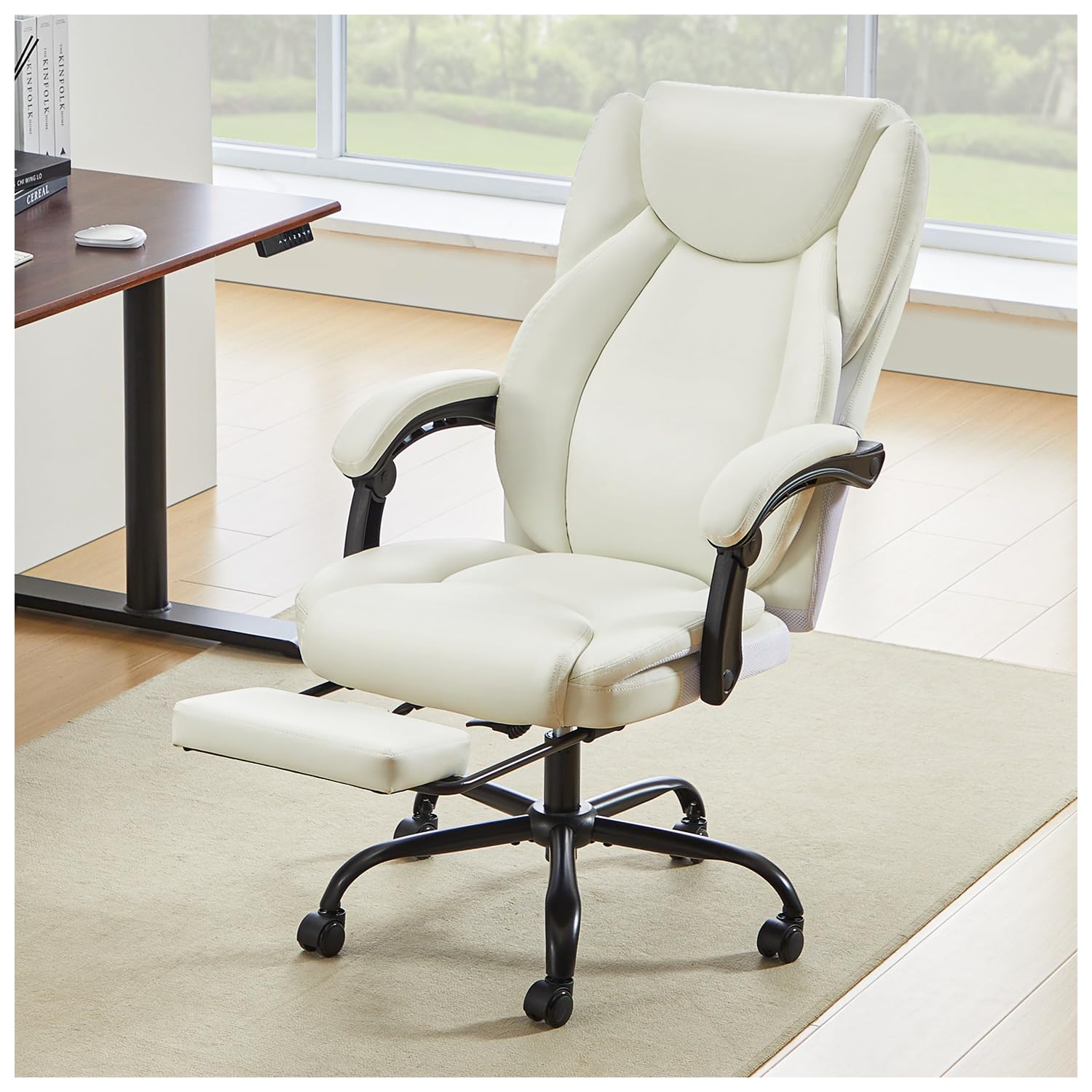 Amazon.com: 400lbs Big and Tall Office Chair with Footrest, Ergonomic ...