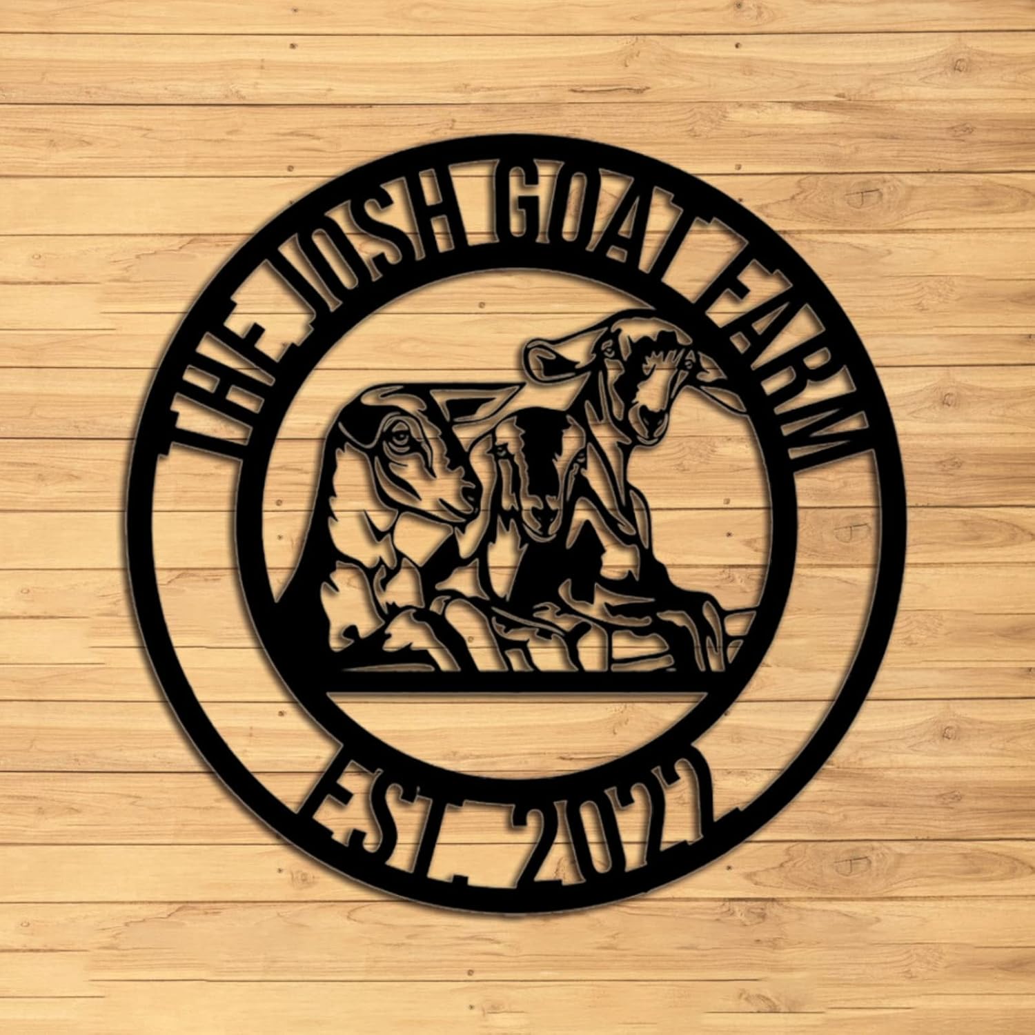 Amazon.com: Custom Goat Metal Wall Signs - Personalized Goat Metal Wall ...