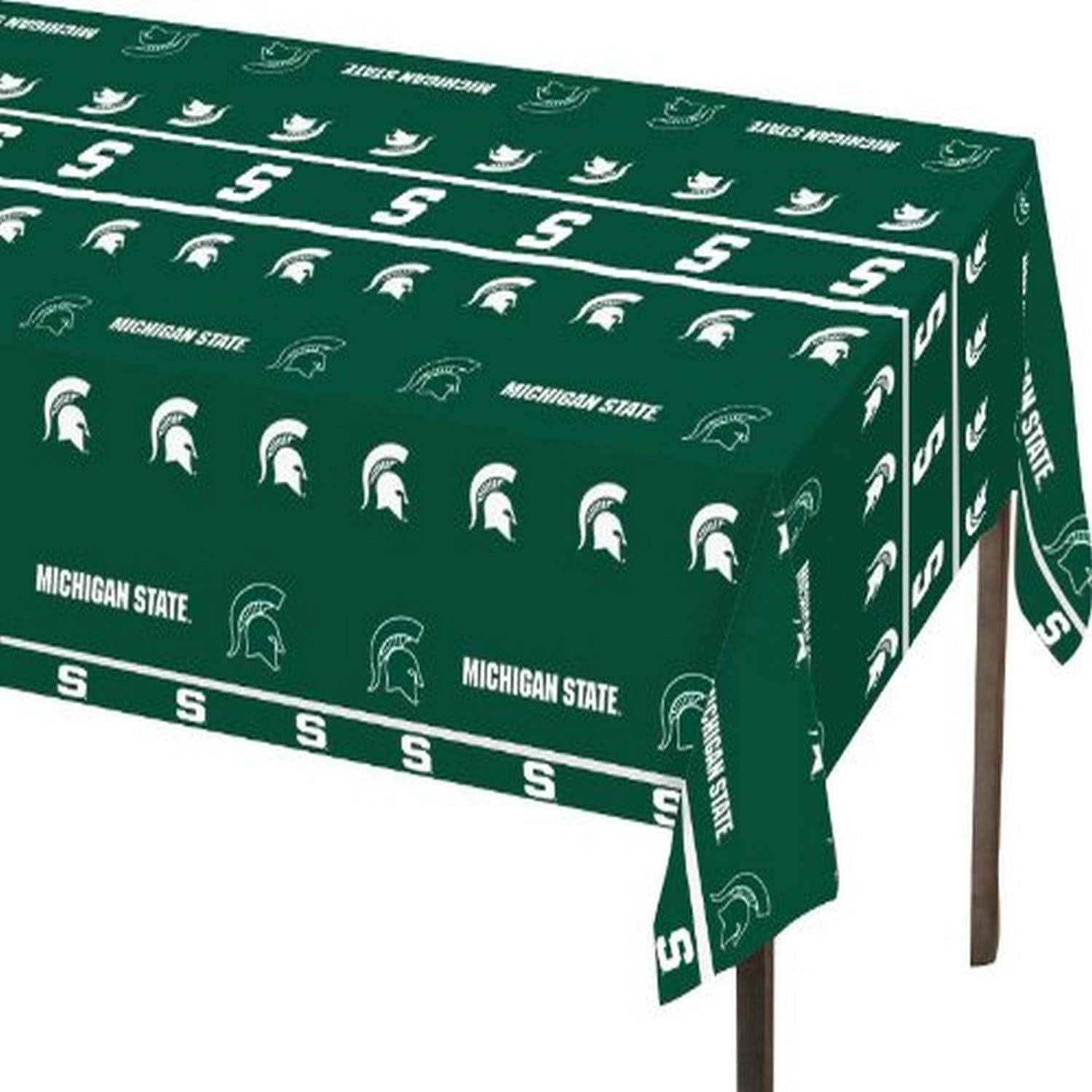 Amazon.com: Creative Converting Michigan State Spartans Plastic Table ...