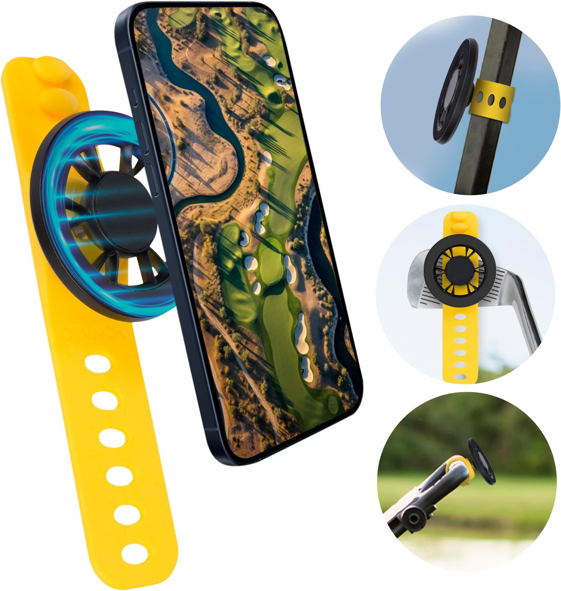 Amazon.com: CRVNCH. Magnetic Golf Cart Phone Holder - Universal Phone ...