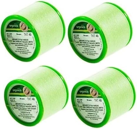 4 Spool x 300 m Organica Organic Cotton Eyebrow Threading Thread ...