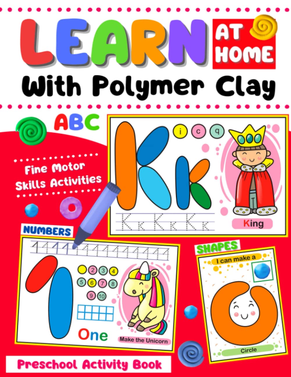 Learn at Home with Polymer Clay: Alphabet Letters ABC, Numbers and ...