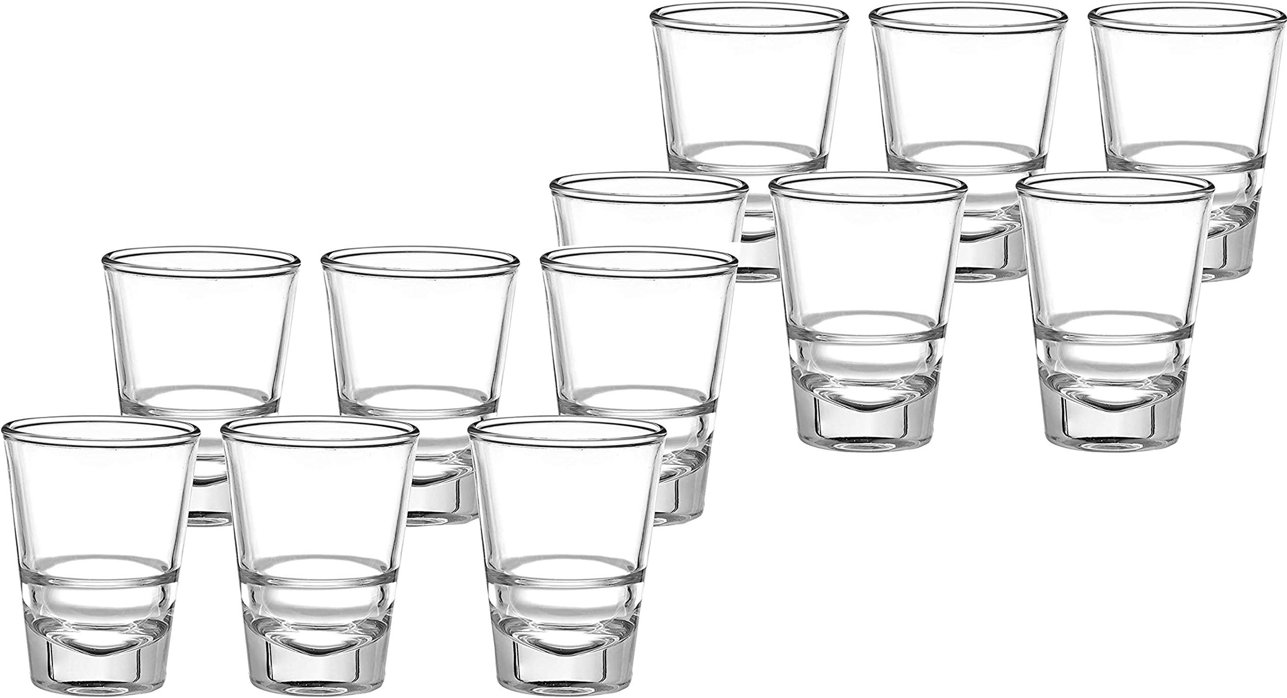 Buy Pure Source India Simple Whiskey Shot Glass Set of 12 Glasses (80 ...