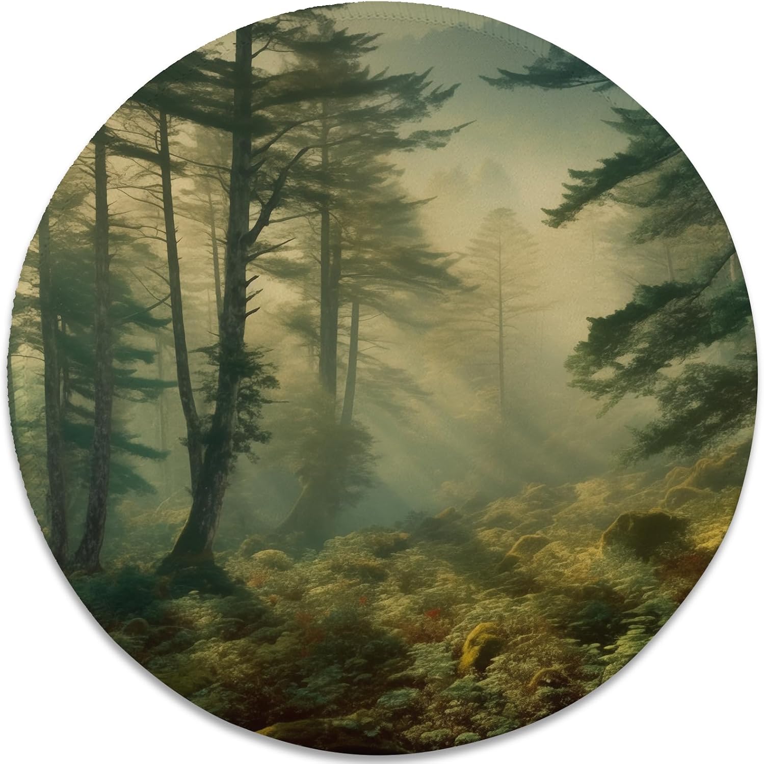 Amazon.com: Enchanting Forest Mist Panoramic Mouse Pad - A Tranquil ...