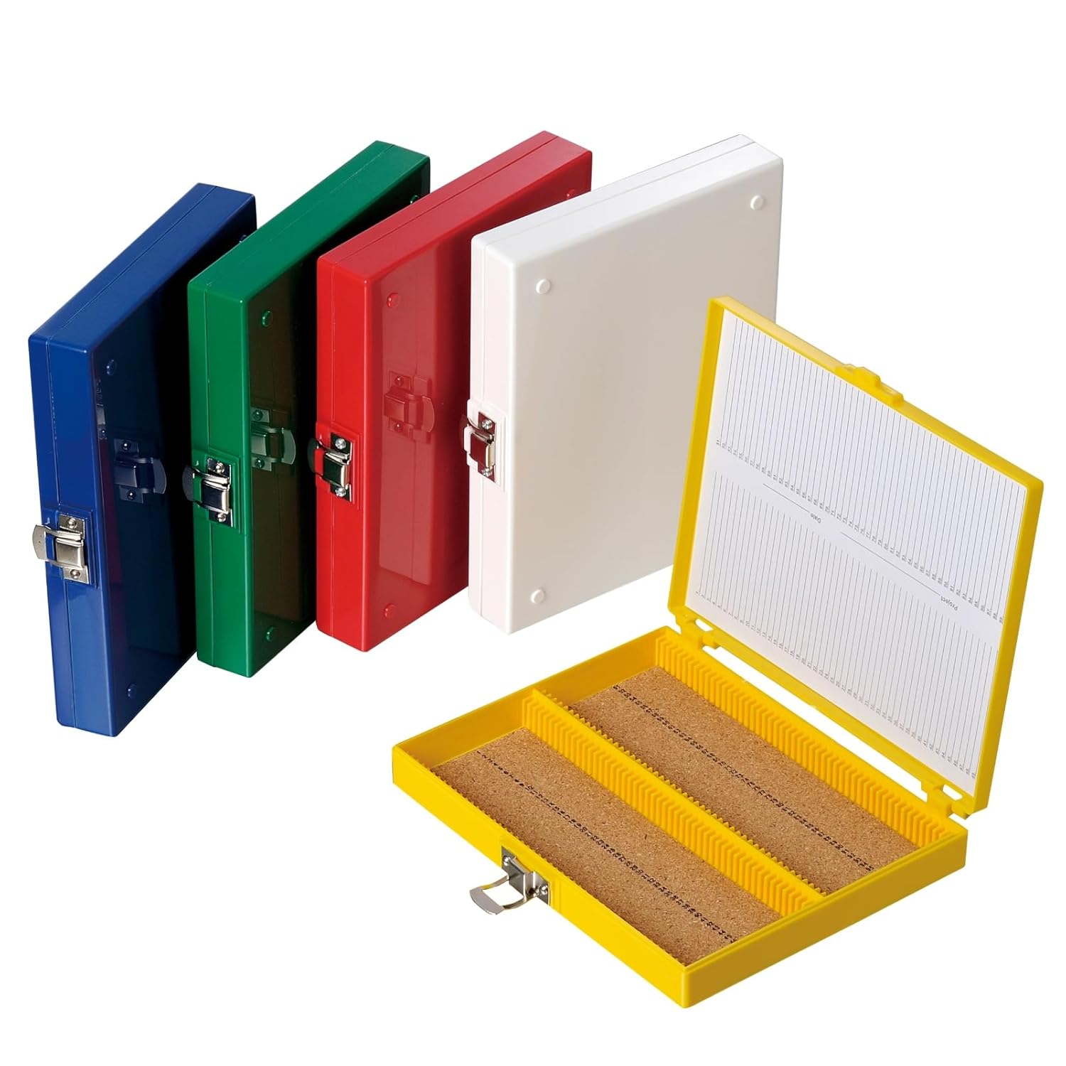 Amazon.com: 5PCS Microscope Slide Storage Box, 100-Place Plastic ...