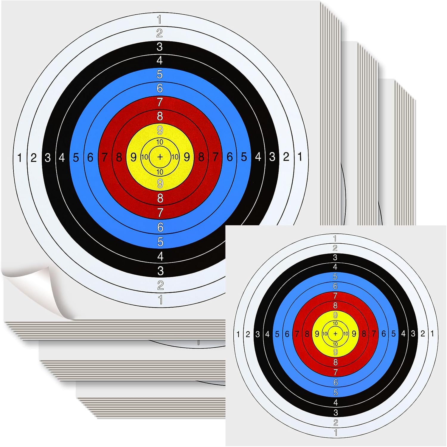 Amazon.com : oubert 30 Pcs Shooting Targets Paper 40cm/60cm 10 Ring ...