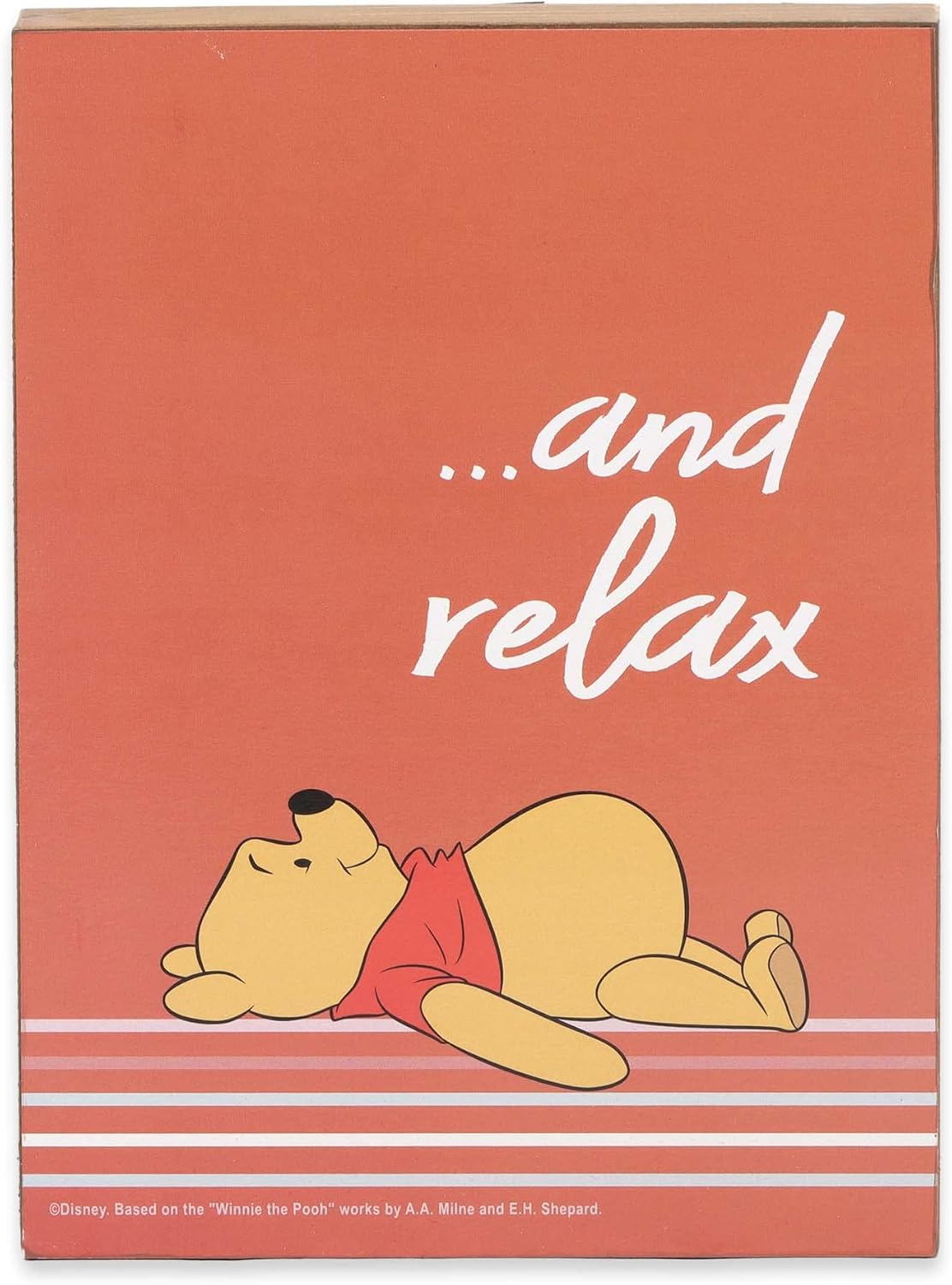 Amazon.com: Disney Winnie the Pooh Relax Wood Block Decor - Cute Winnie ...
