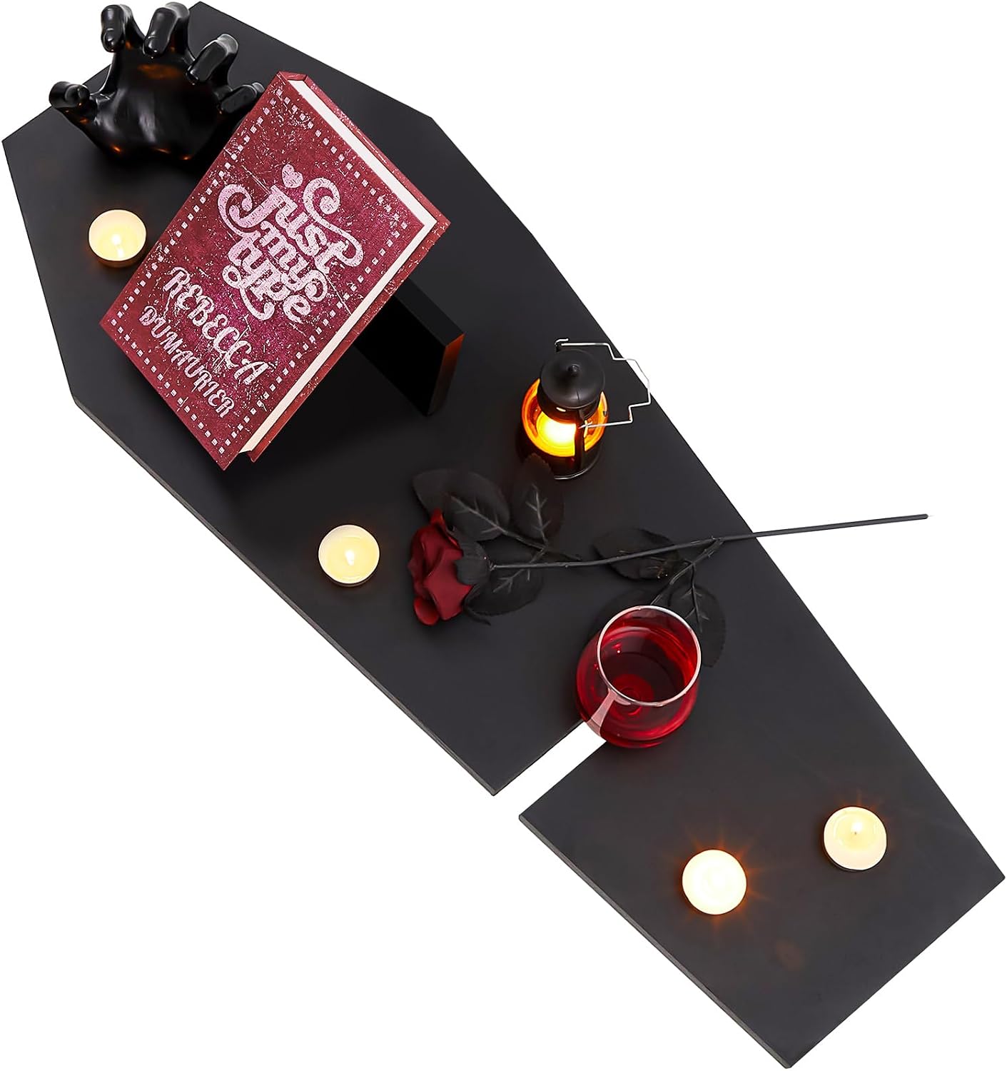 Amazon.com: Barydat Halloween Coffin Bath Tray with Wine Notch Goth ...