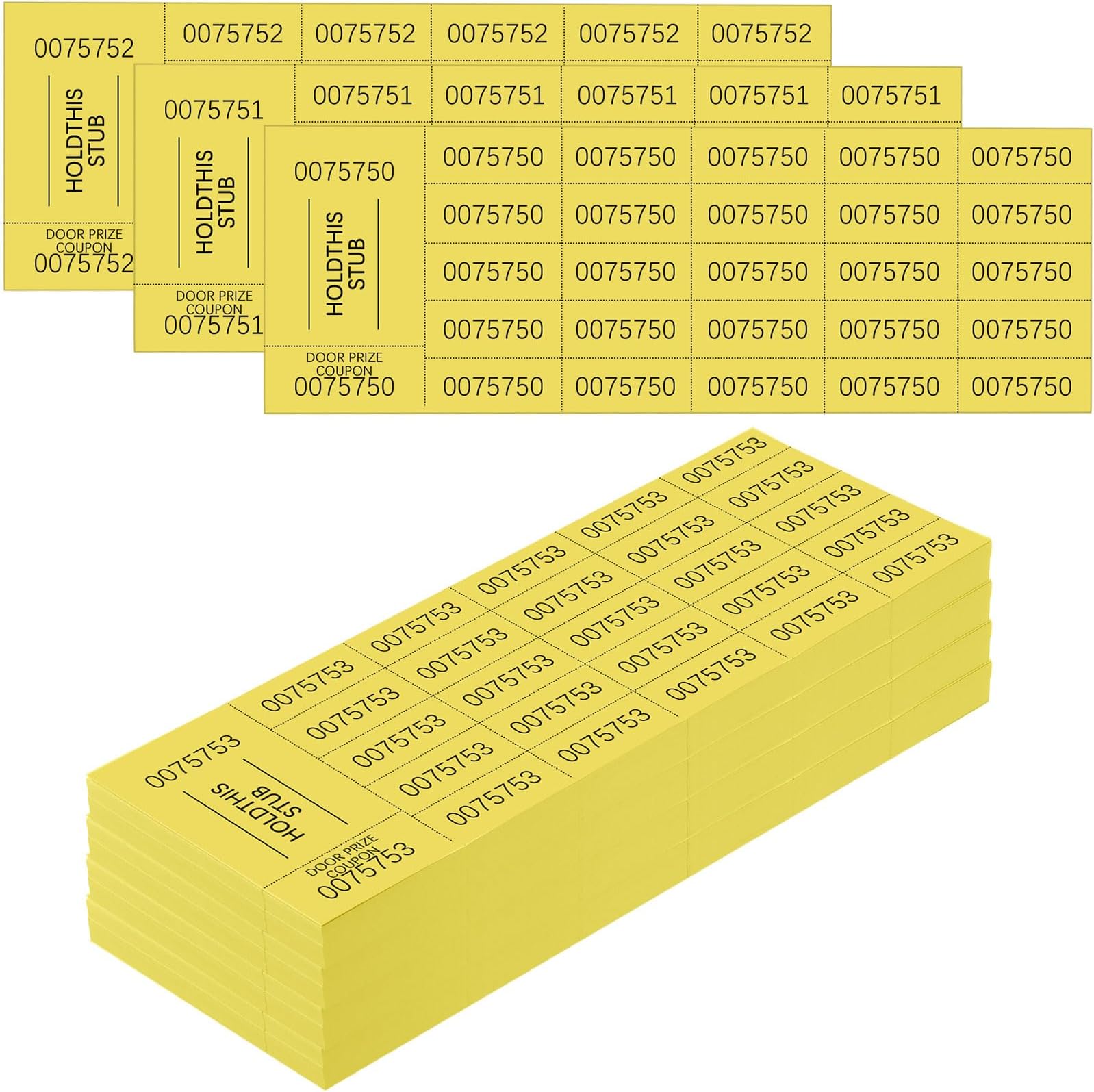 Amazon.com : Kosiz 1000 Sheets 25 Bid Raffle Ticket Numbers Auction ...