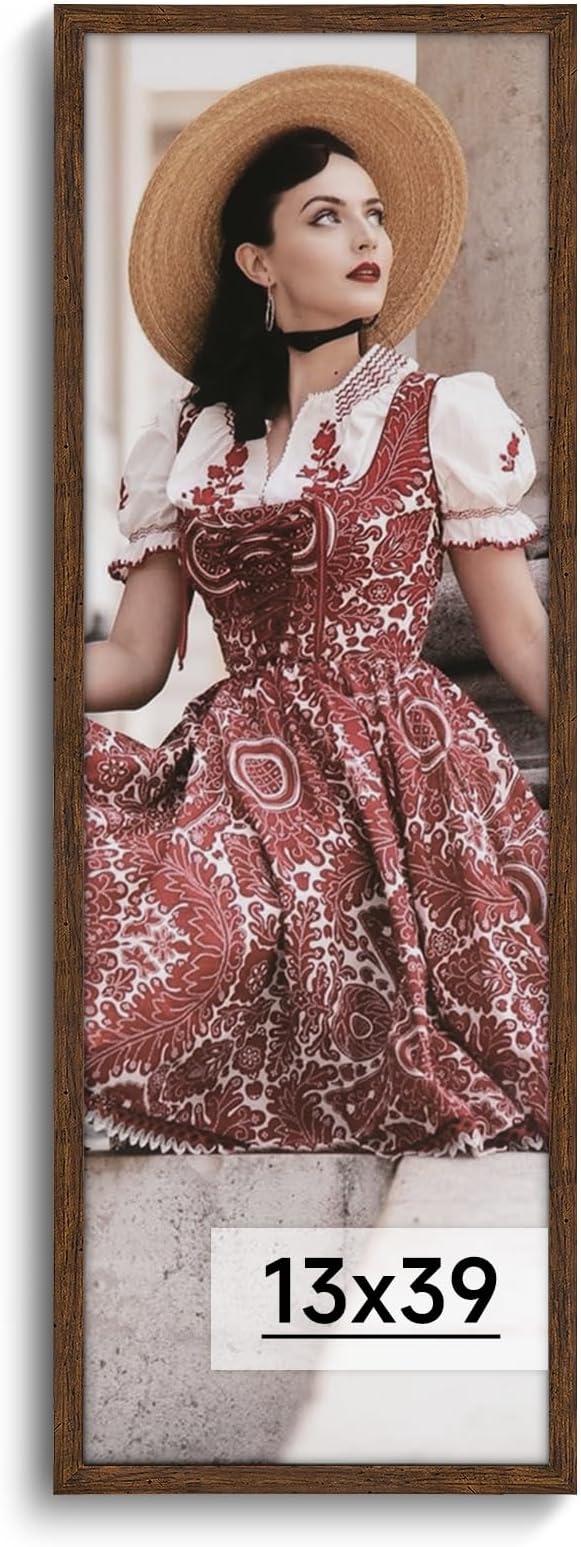 Amazon.com - HLiWEGNS Dark Brown 13x39 Frame -Single Frame - Rustic ...
