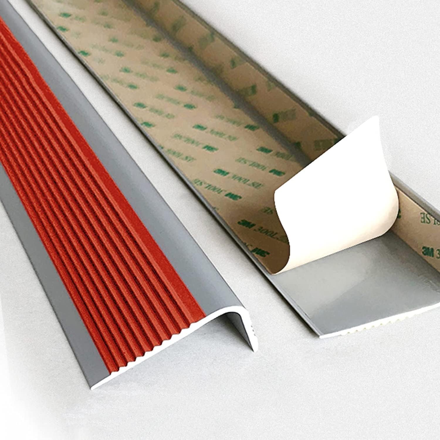 Floor Transition Strip for Gap, Step Edge Trim Rubber, Stair Nosing Red ...