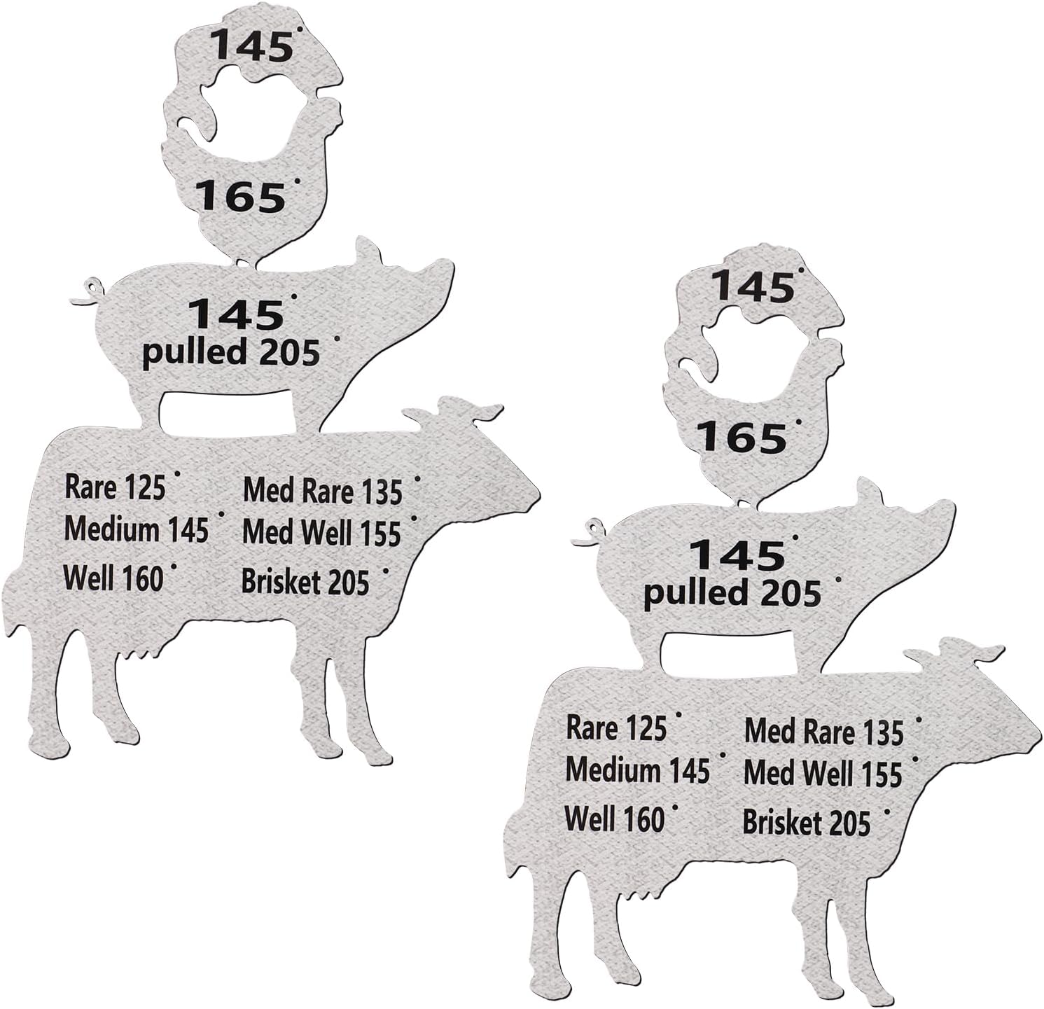 Amazon.com : 2pcs Meat Temperature Magnet, 6.3x4.33 inch Metal Magnetic ...