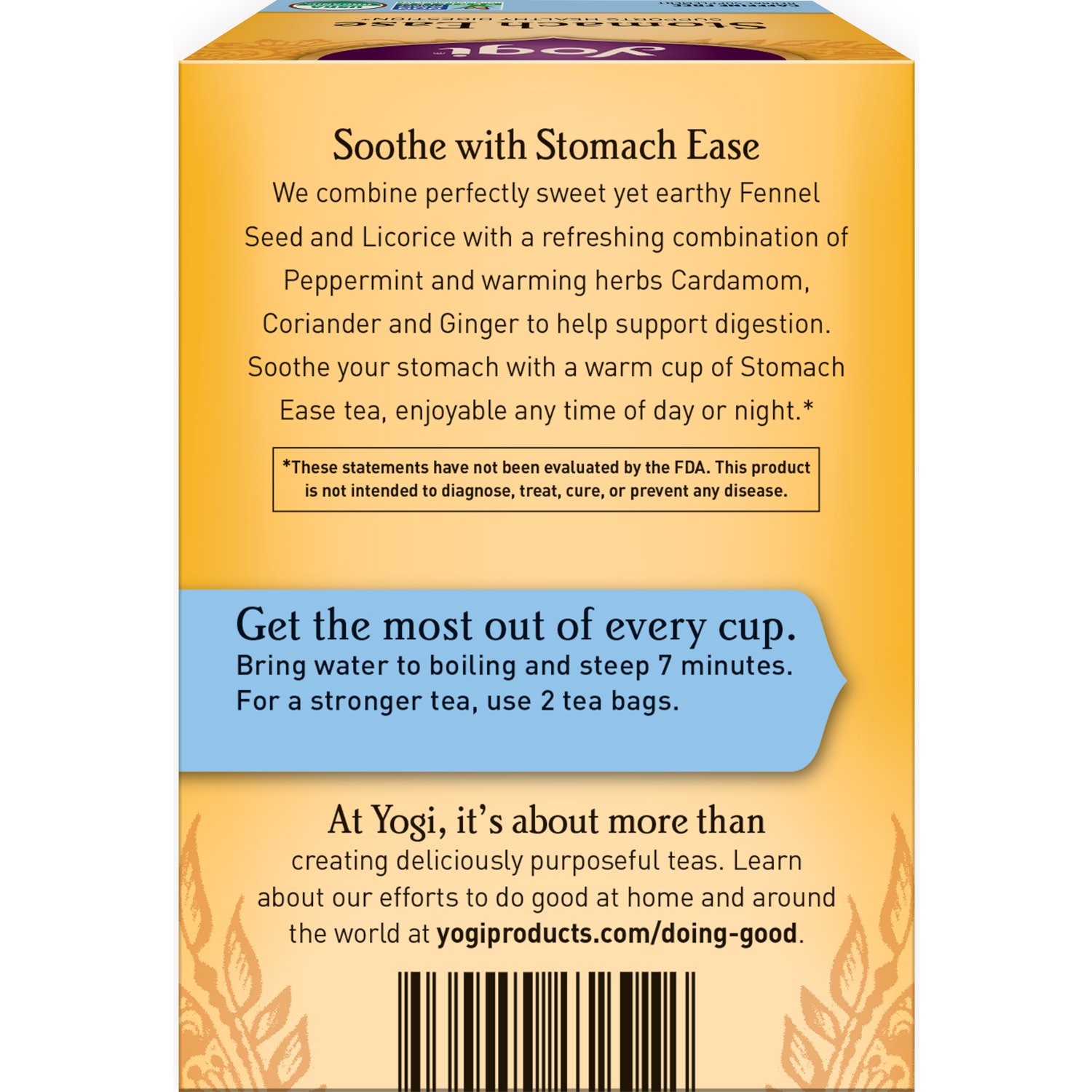 Snapklik.com : Yogi Tea - Stomach Ease (4 Pack) - Supports Healthy ...