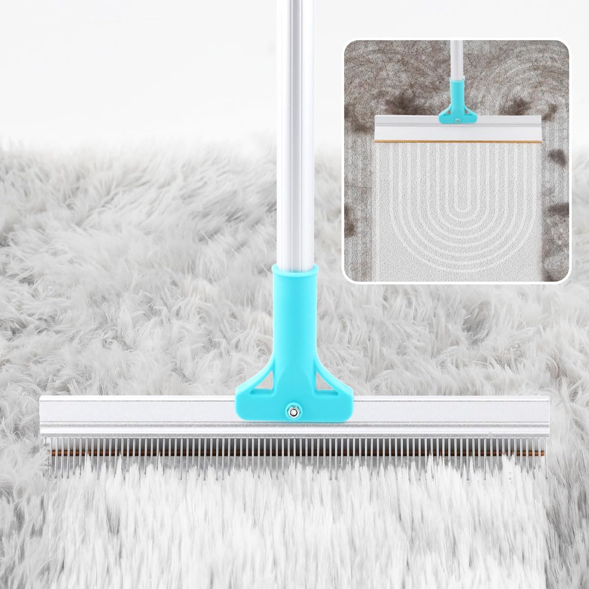 Amazon.com: Big Double-Sided Carpet Rake Pet Hair Removal, Easily ...