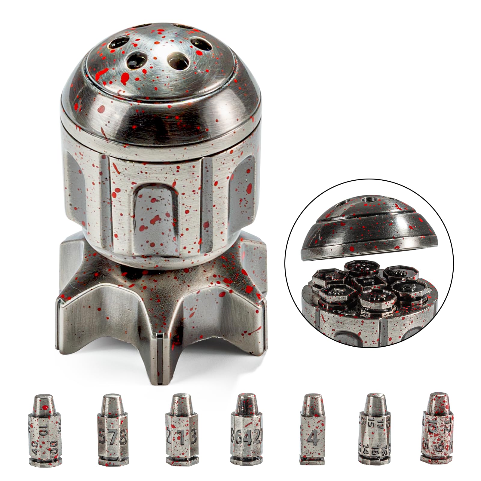 Amazon.com: DND Bullet Dice Set with Spinner Spacecraft Container ...