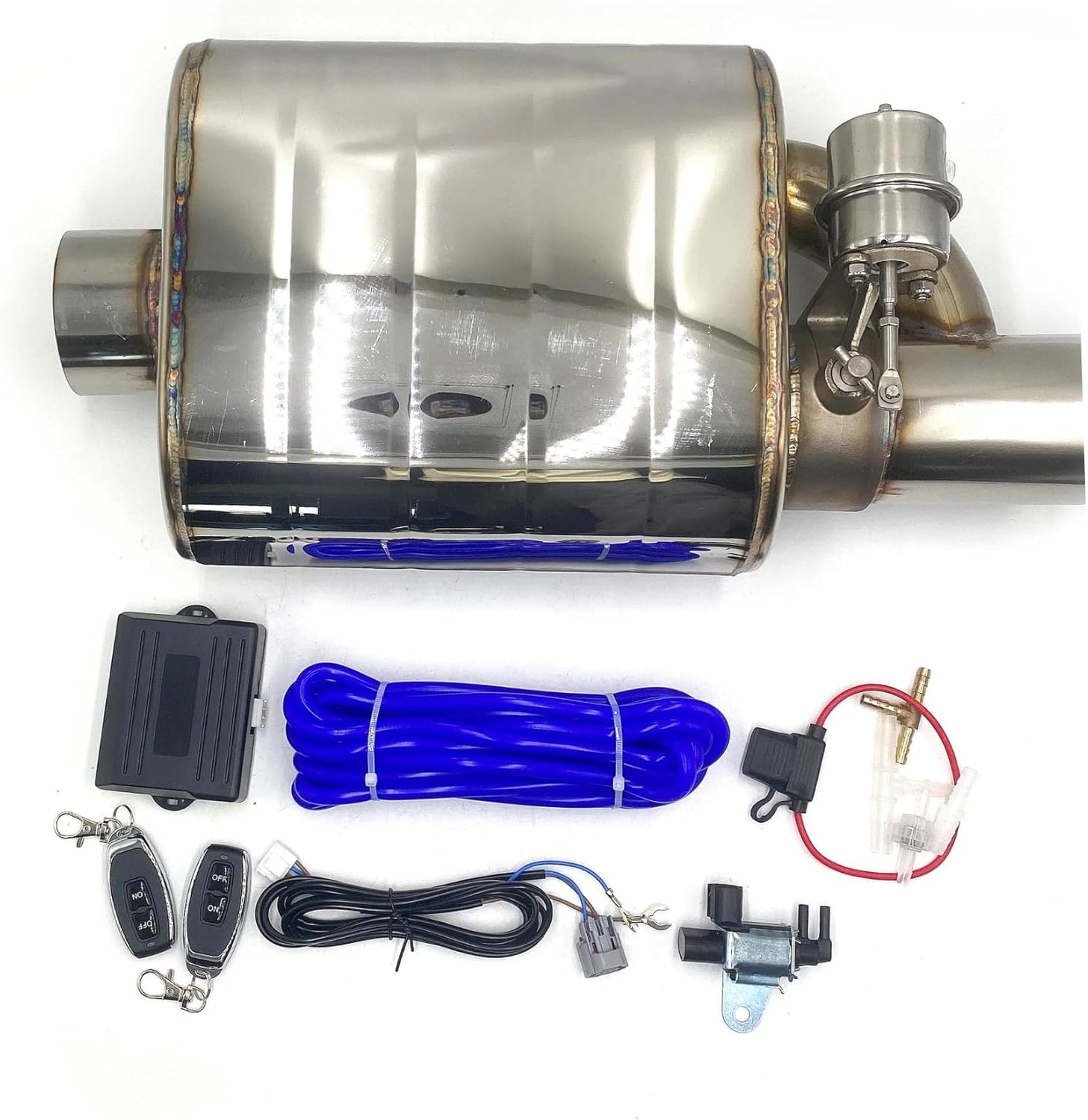 Fuel Gas Pump Silencer Stainless Universal Remote Control 51/63/76 MM ...