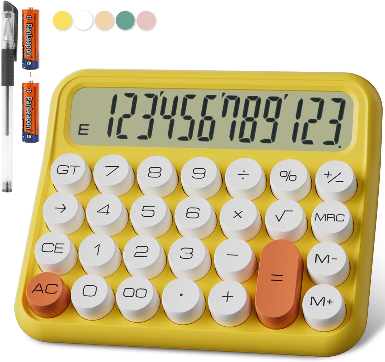 Amazon.com : Mechanical Calculator 12 Digit Extra Large 5-Inch LCD ...