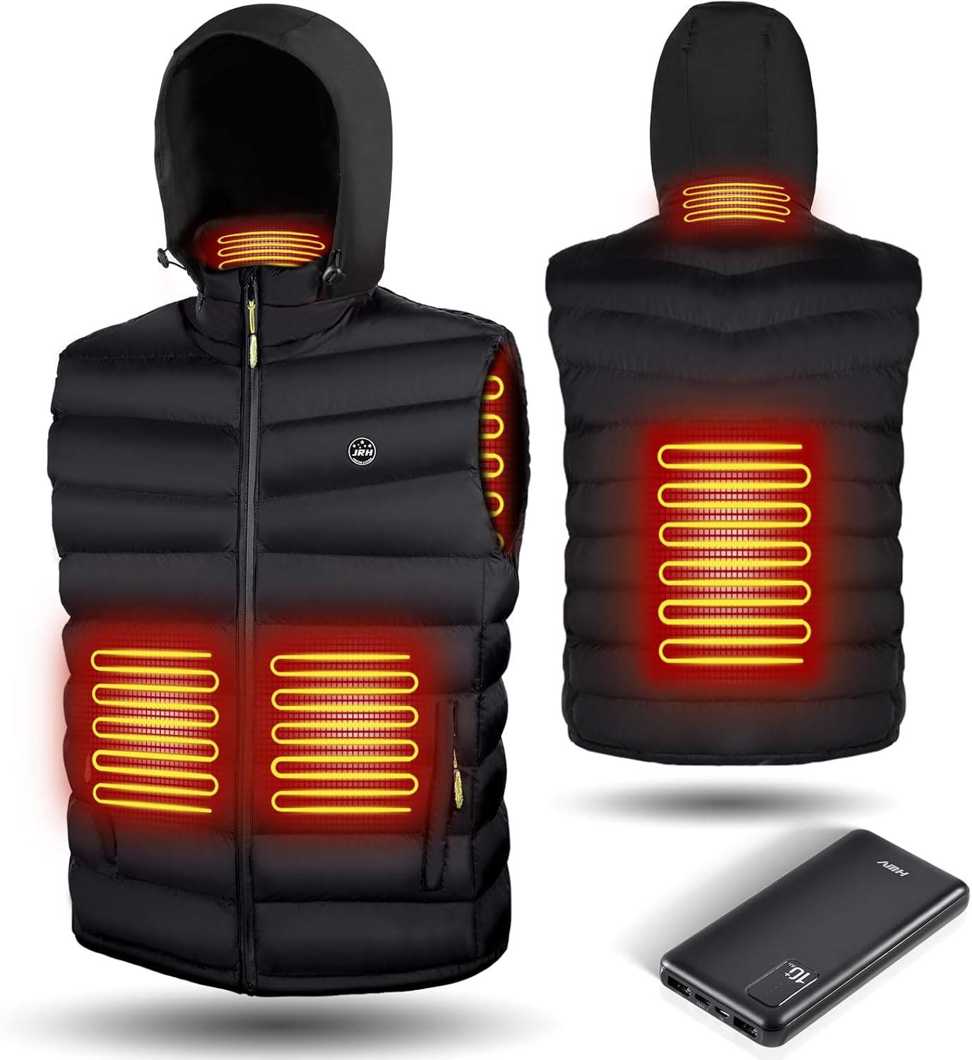 Heated Vest for Women and Men, Adjustable Temperature Heated Hoodie ...